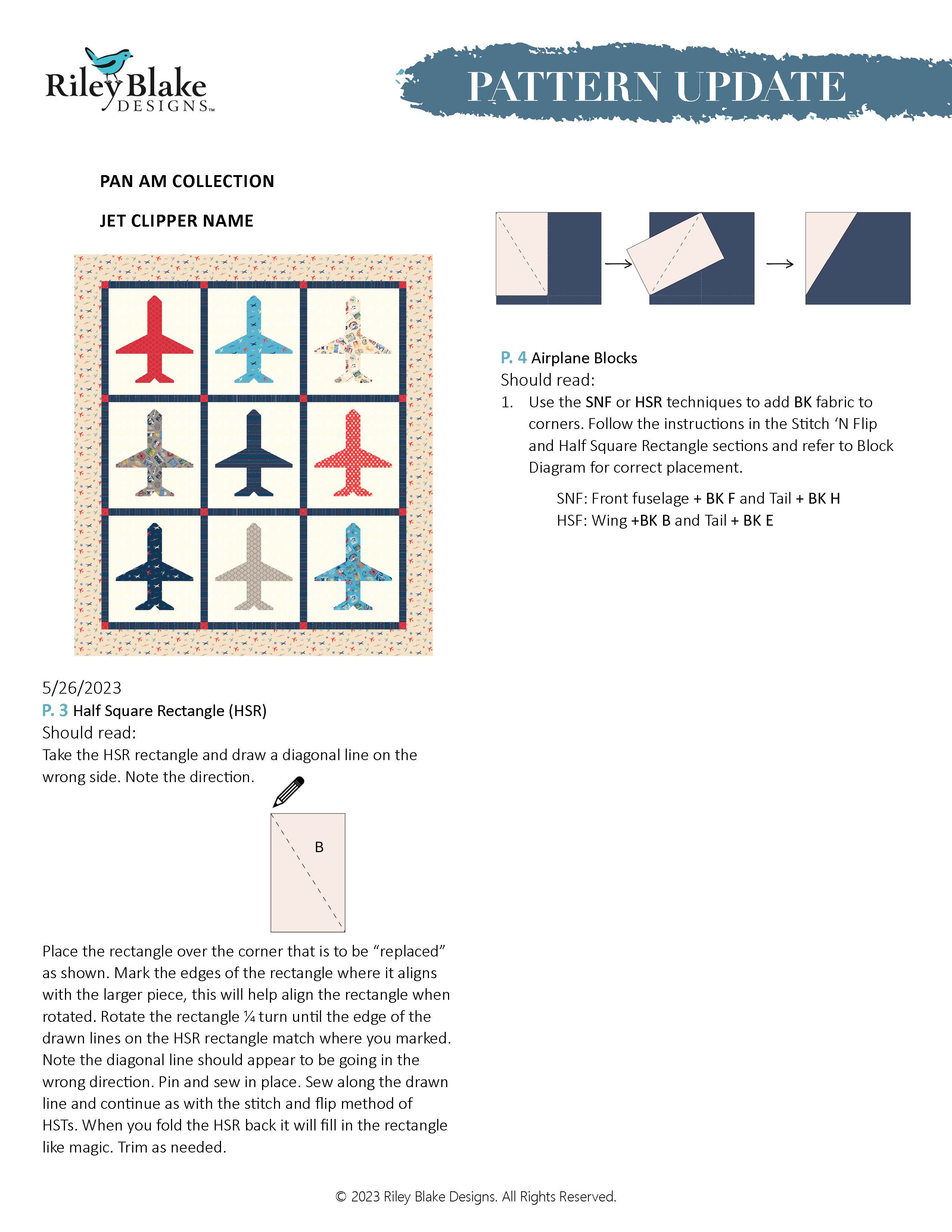 Pattern Updates | Riley Blake Designs